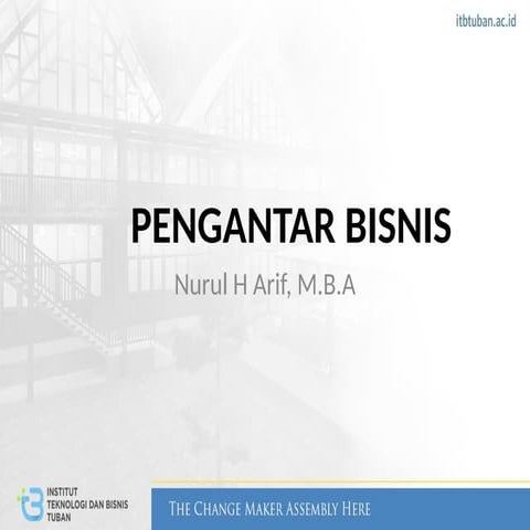 Pertemuan 1 Pengantar Bisnis pada penerimaan mahasiswa | PPTX