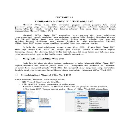modul pelatihan word untuk pemula, mempelajari word | PDF