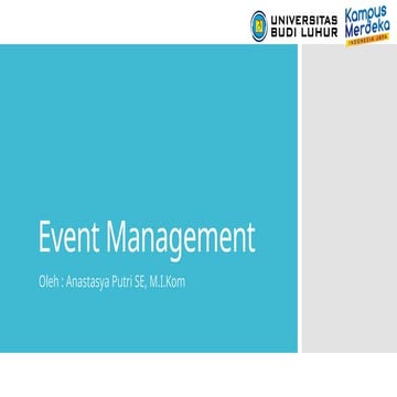 Pengertian Event Management dan Tahapan Proposal Event | PPTX