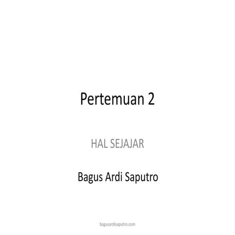 Pertemuan 2 | PDF