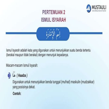 Ismul Isyarah | PPTX