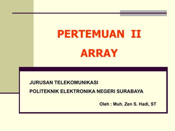 Array multidimensi | PPT