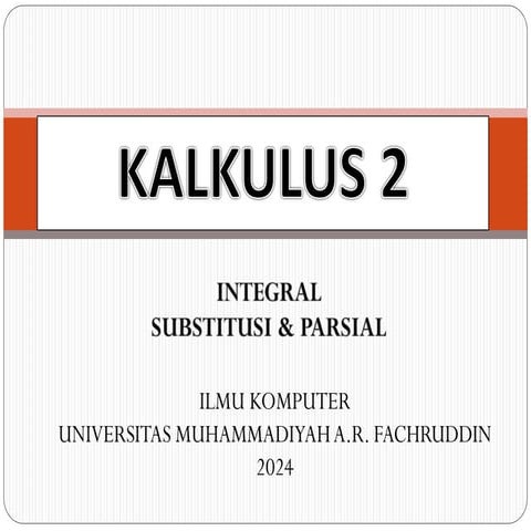 Integral Substitusi | PPTX