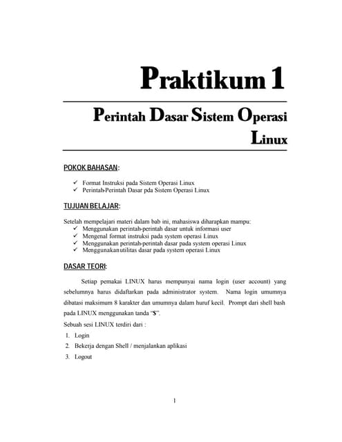 Laporan Praktikum Sistem Operasi Modul 4 | PDF