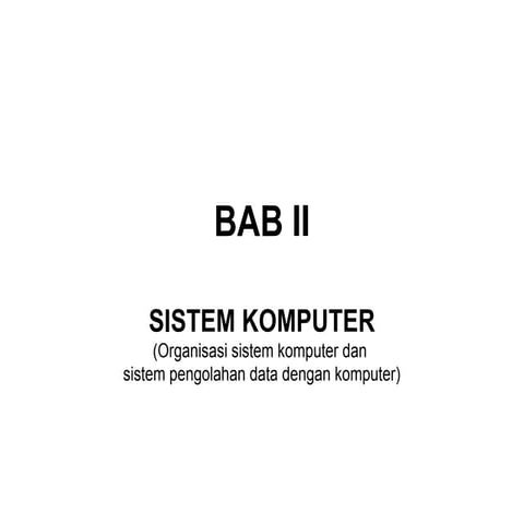 Makalah sistem komputer | PDF