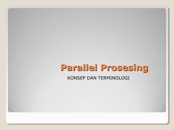 Paralel Computing - Big Data and Coding Subject | PPTX