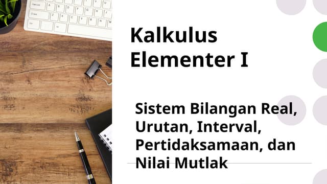 Materi kalkulus 1 | PPT
