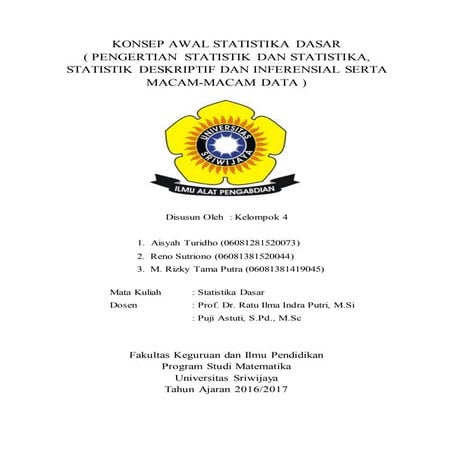 Pertemuan 2 Statistik Statistika Macam Data Docx