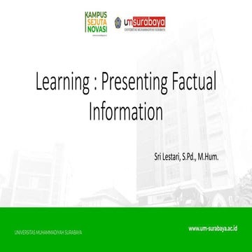 English for Academics : Presenting Factual Information | PPT