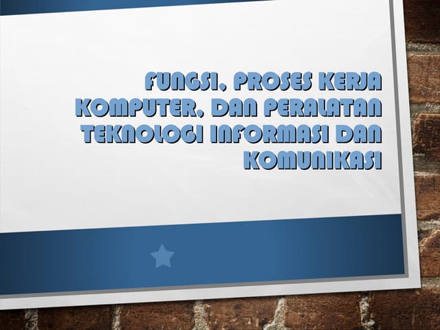 Komponen hardware Komputer | PPT