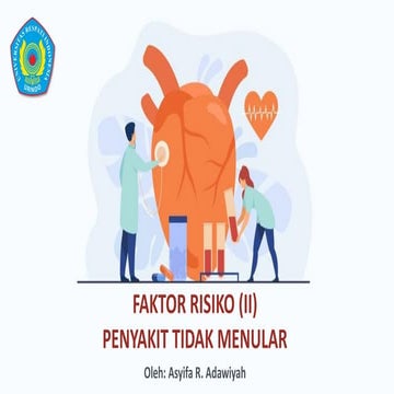 Konsep Faktor Risiko Penyakit Tidak Menular chapter 2 | PDF