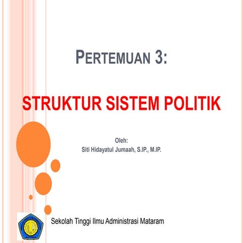 Pertemuan 3; Struktur Sistem Politik.pptx