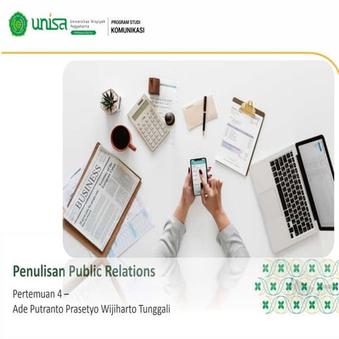 Pertemuan 4 penulisan public relations | PPTX