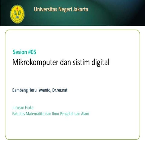 Mikrokontroler dan Antar Muka (5) | PPTX