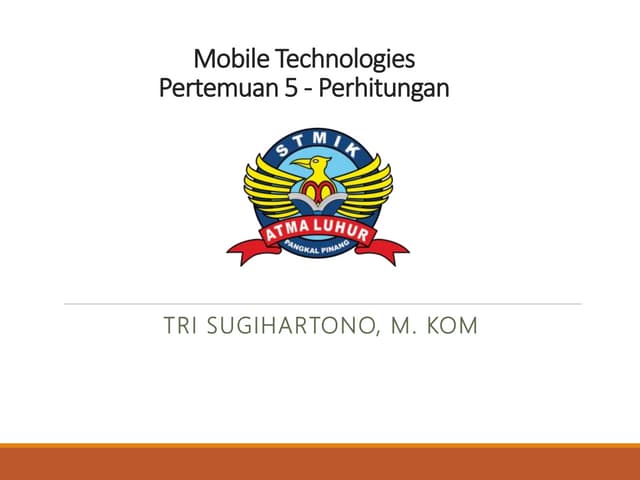 Pertemuan 5 perhitungan | PPT Pertemuan 5 perhitungan | PPT