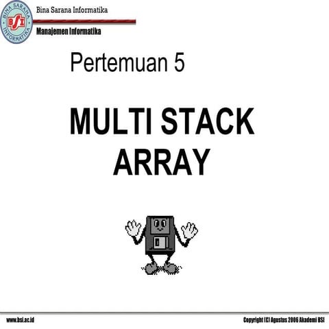 Multidimensional Array dalam Struktur Data | PPTX