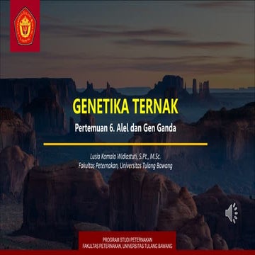 Alel dan Gen Ganda - Materi Genetika Ternak | PPTX
