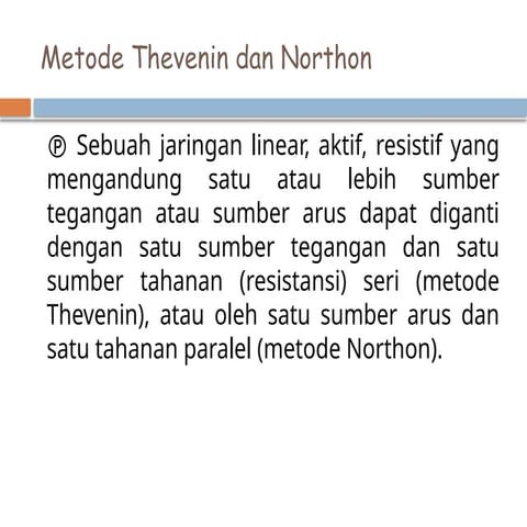 Analisis Rangkaian Node dan contoh contoh soal | PPT