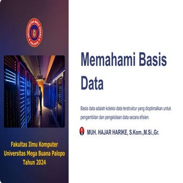 basisdata dalam implenetasi kehidupan sehari | PPTX