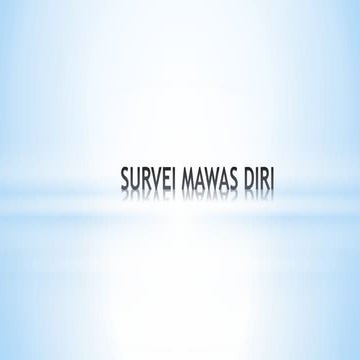 Survei Mawas Diri pada tingkat kecamatan | PDF