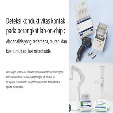 Deteksi Konduktivitas Konntak pada Perangkat Lab on Chip | PPTX