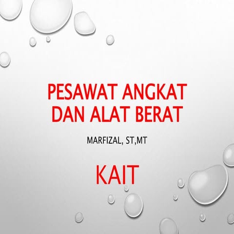 Pertemuan 8 pesawat angkat ok | PPT