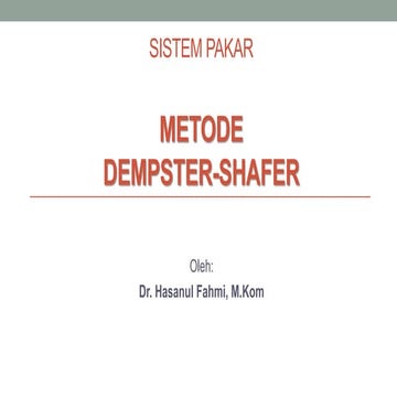 Pertemuan 9 Metode Dempster-Shafer.pptx