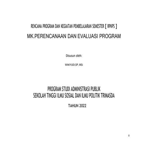 PERTEMUAN KE-1 KONTRAK PERKULIAHAN PERENCANAAN DAN EVALUASI PROGRAM.pdf