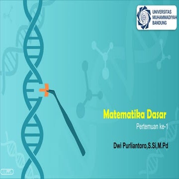 Pertemuan ke-1 Matematika Dasar kalkulus dasar | PPTX
