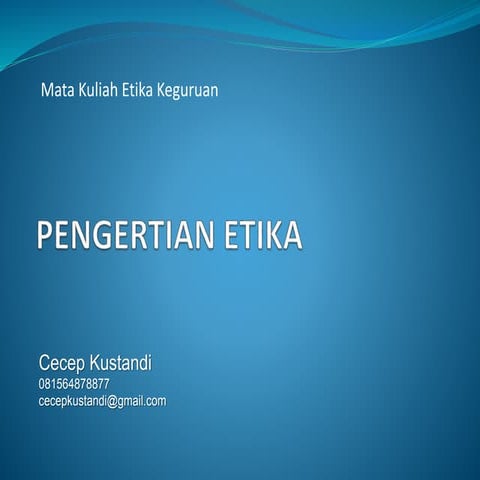 pengertian etika | PPTX