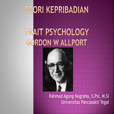 Teori Psikologi Kepribadian Menurut Gordon Allport - www ...