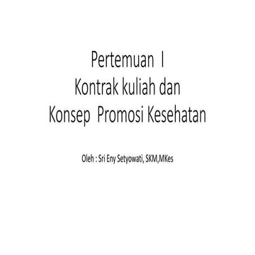 Pertemuan ke 1 kontrak kuliah dan | PPTX