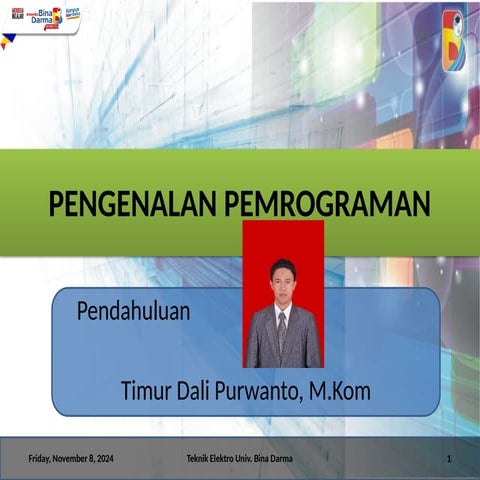 pertemuan minggu ke 1 Pengenalan Pemrograman.pptx