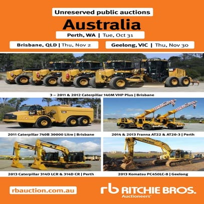 Ritchie Bros. Australia Upcoming Auctions | PDF