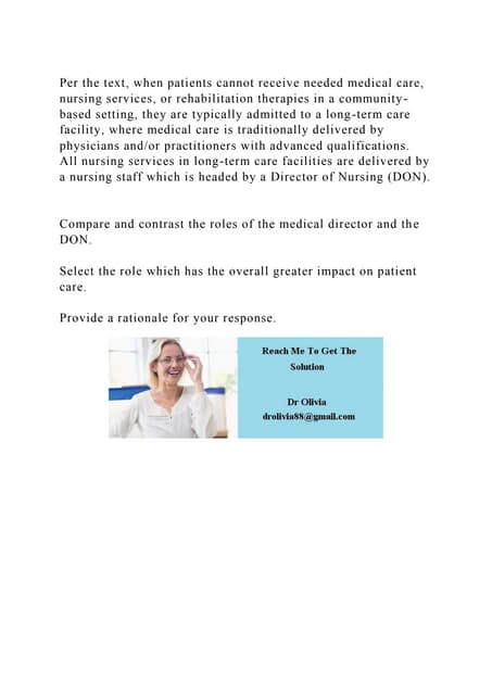 Per the text, when patients cannot receive needed medical care, nurs.docx Per the text, when patients cannot receive needed medical care, nurs.docx
