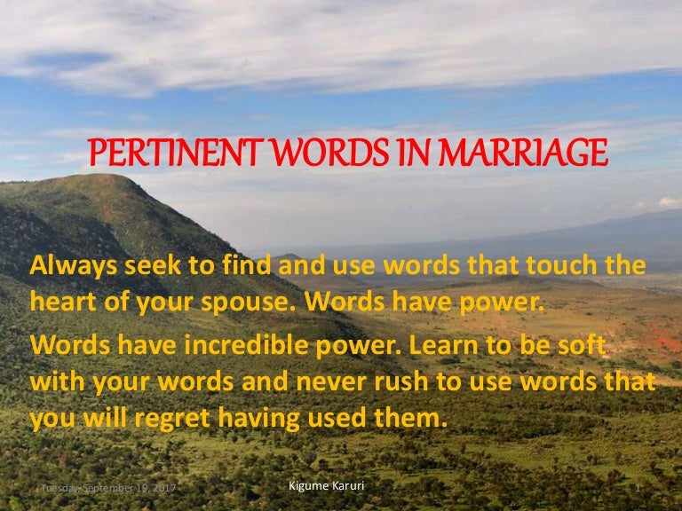 Pertinent Words In Marriage pertinent-words-in-marriage
