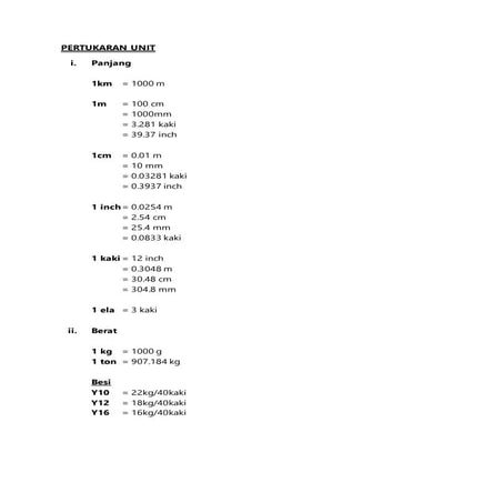 Pertukaran unit | PDF