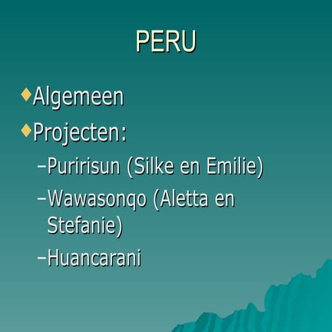 Peru | PPT | South America Travel | Travel Locations