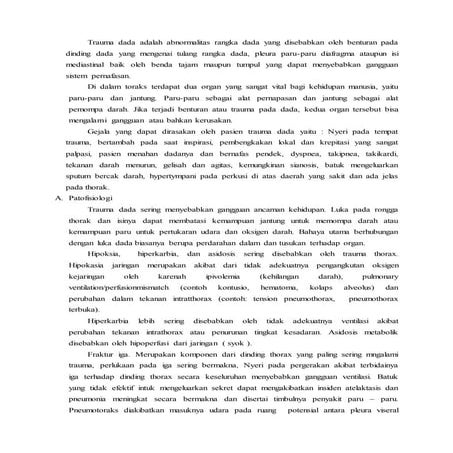 Trauma Thorax Vaskular refreshing materi. pptx | PPTX