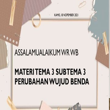 materi tema 3 kelas 3 perubahan wujud benda.pptx