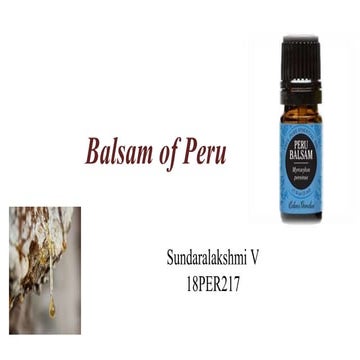 Peru balsam | PPTX
