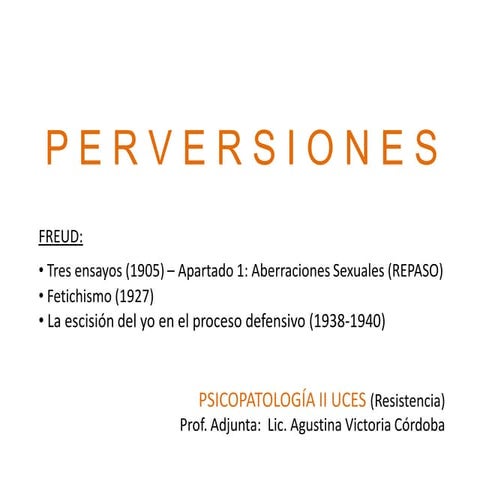 Power sobre Perversiones Psicopatología II | PDF