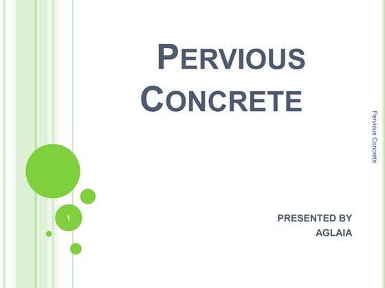 Pervious concrete | PPTX | Civil Engineering Industry | Industries