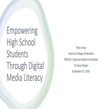 Ryan Lemay PES5091 Original Contribution | PPTX