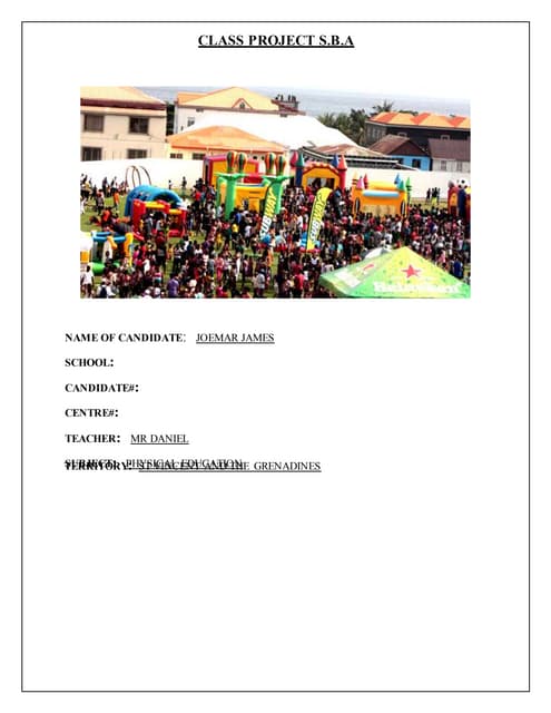 CSEC CXC MECHANICAL ENGINEERING TECHNOLOGY SBA Assessments.pptx | Business | Business and Finance