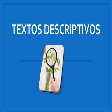Textos Descriptivos | PPT