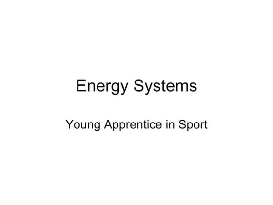 Energy systems | PPT