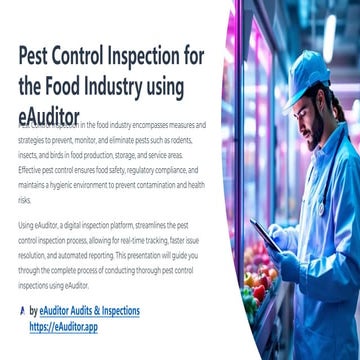 Pest control checklist for restaurants with eAuditor Audits ...