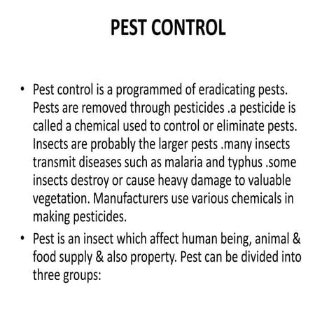 Pest control ppt | PPTX