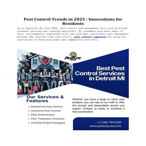 2025 Pest Control Trends: Smarter, Greener, and More Effective | PDF